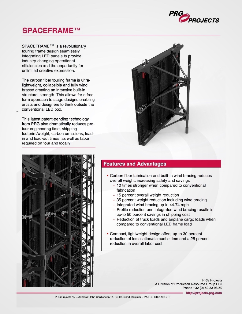 PRG Proprietary: SPACEFRAME™ - PRG Gear